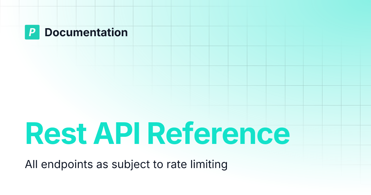 Rest API Reference | Documentation